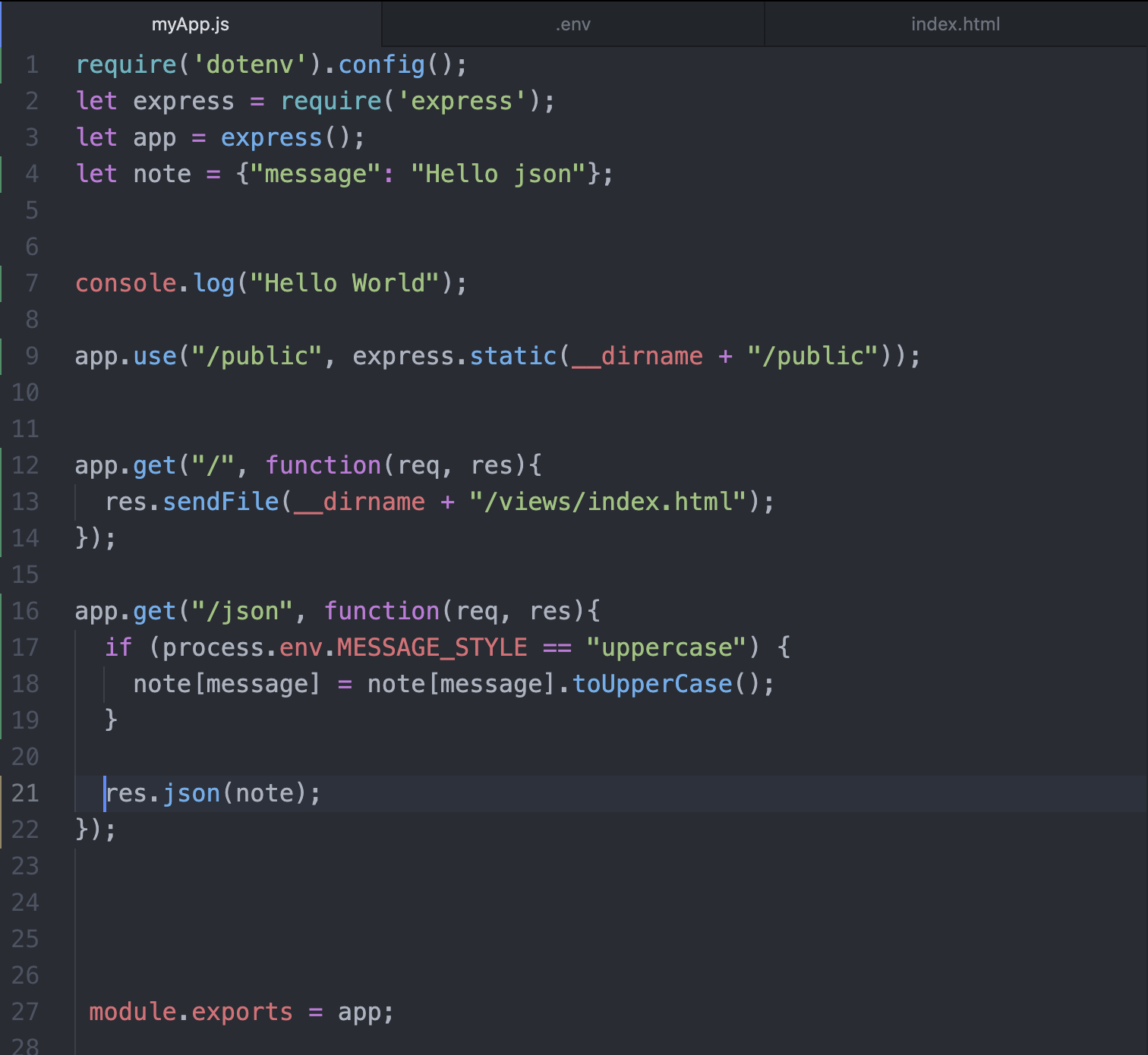 Basic Node And Express Use The Env File Javascript The Freecodecamp Forum