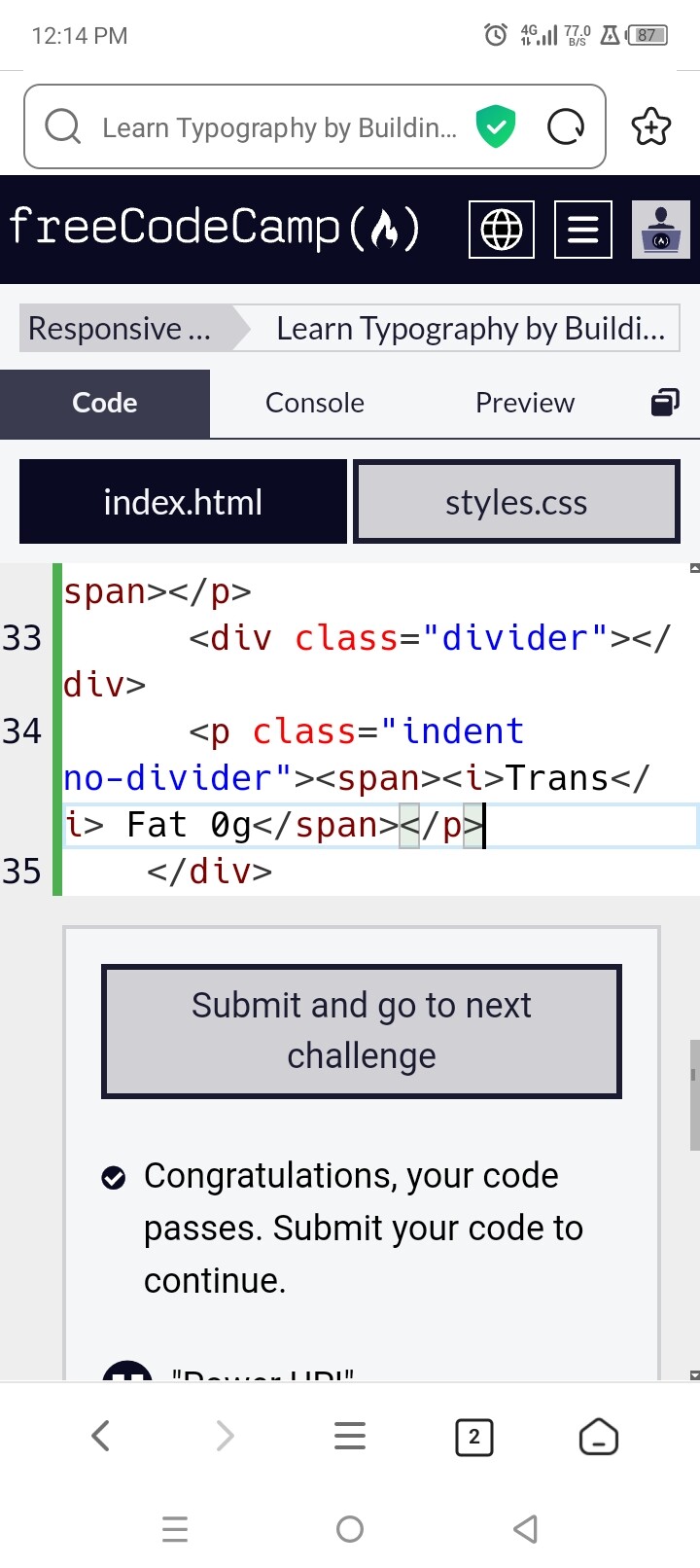 Learn Typography by Building a Nutrition Label - Step 51 - HTML-CSS - The freeCodeCamp Forum
