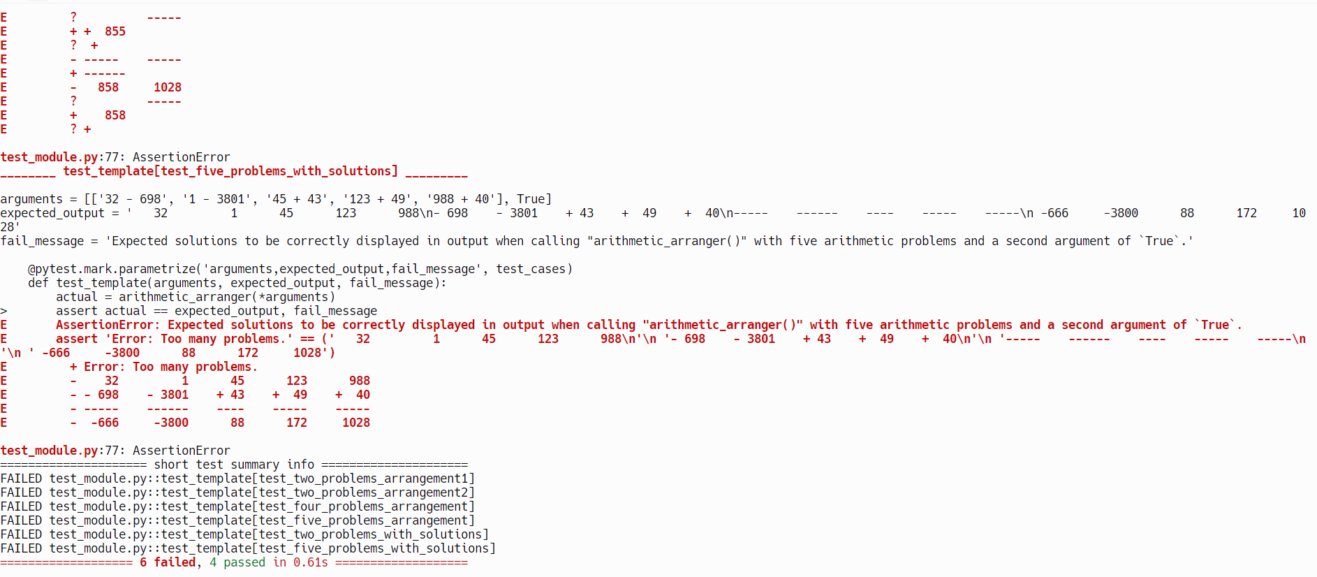 Arithmetic Formatter Python The Freecodecamp Forum