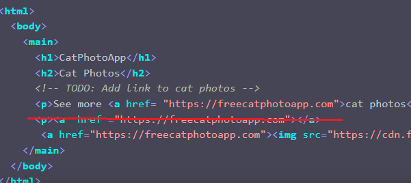 Learn HTML by Building a Cat Photo App - Step 15 - HTML-CSS - The ...