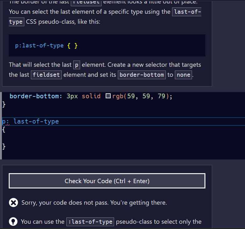Learn HTML Forms by Building a Registration Form - Step 48 - HTML-CSS - The freeCodeCamp Forum