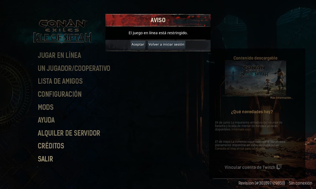 No puedo jugar conan exiles online pc - PC Bug Reports - Funcom Forums