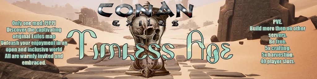 New PC server Timeless Age Only 1 mod PIPPI :) - PC Servers & Clans - Funcom Forums