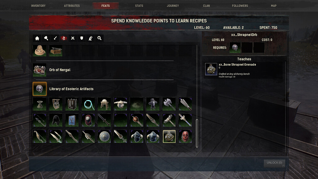 Bone Shrapnel Grenade Description Typo (Isle Of Siptah) - Public Beta ...