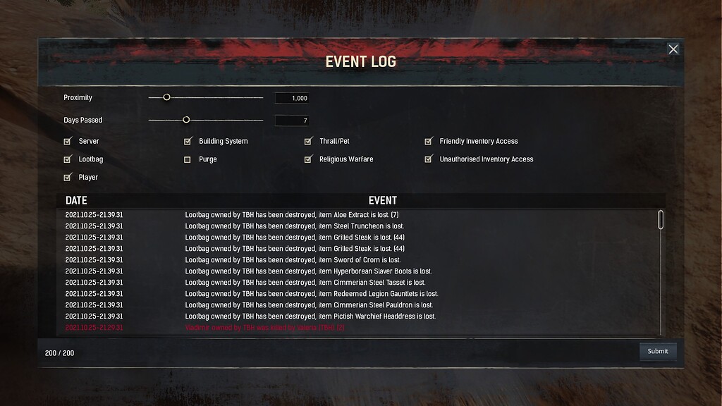Killed my own thrall while offline - PC Bug Reports - Funcom Forums
