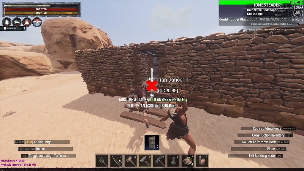 BETA - Cannot place door in doorframe - Public Beta Client - Funcom Forums