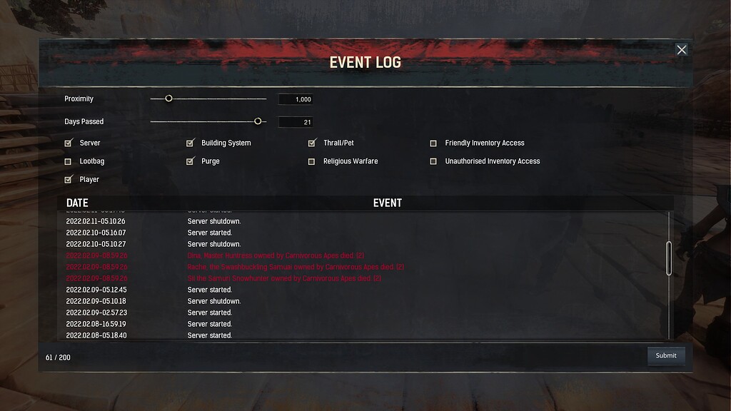 Thralls Die Mysteriously When Offline - PC Bug Reports - Funcom Forums