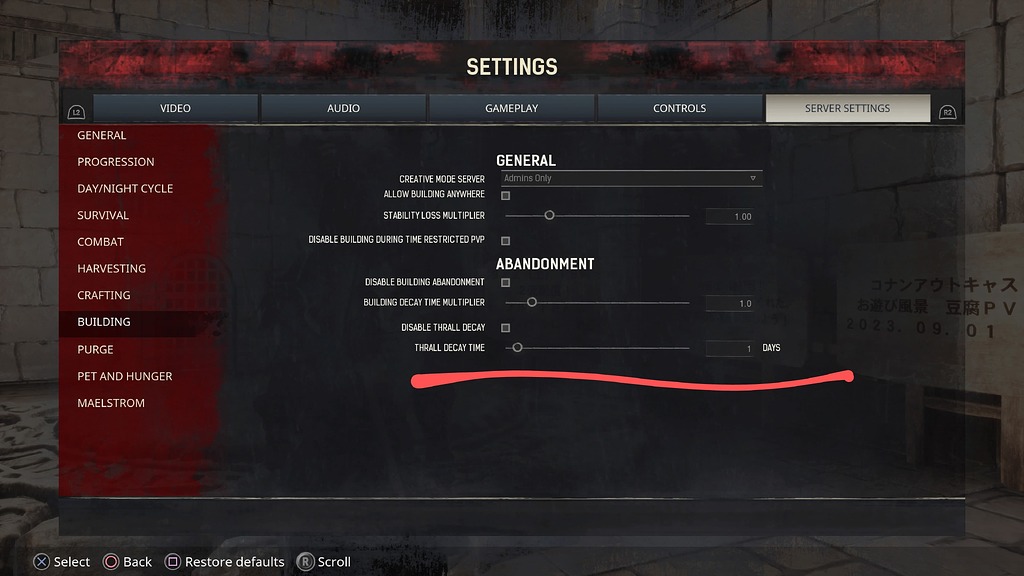 After September 1, 2023, "THRALL DECAY TIME" is set to "1 day" - Page 2 - PlayStation Bug ...
