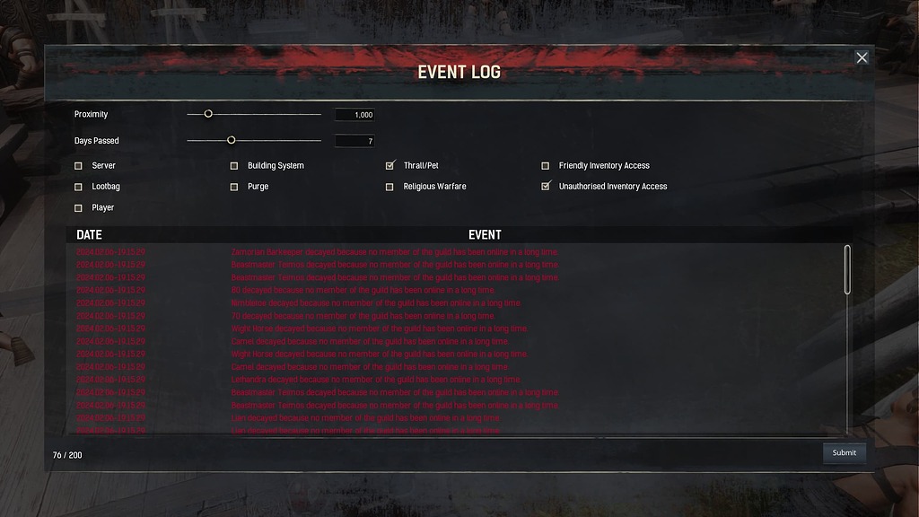 Exiting the tribe led to the complete decay of all slaves - PC Bug Reports - Funcom Forums