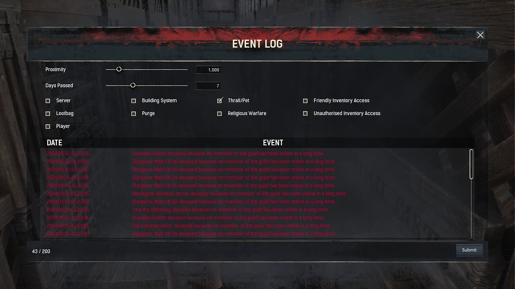 Thralls decayed at the building decay state - PC Bug Reports - Funcom Forums