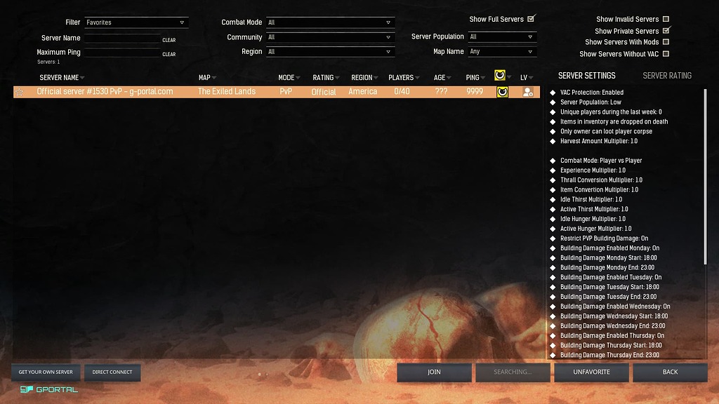 Server 1530 down with 9999 ping - PC Bug Reports - Funcom Forums