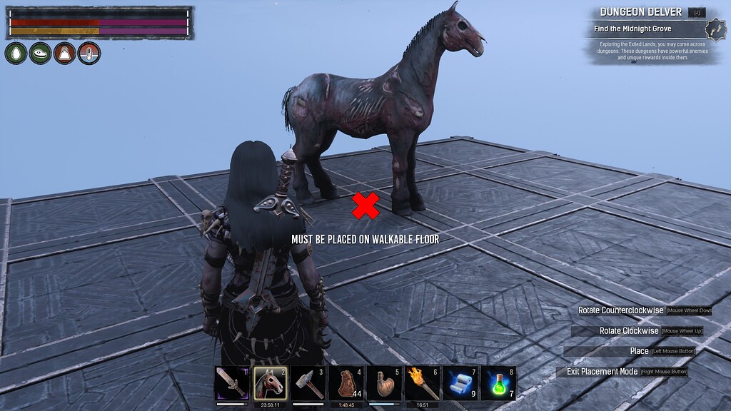 Thralls and mounts cannot be placed - PC Bug Reports - Funcom Forums