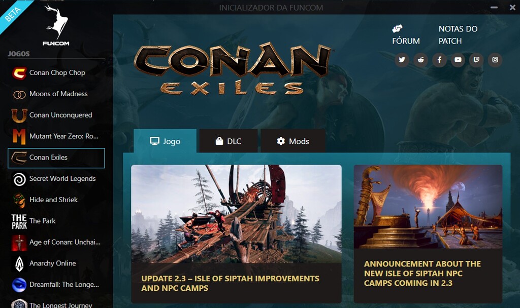 Launcher window size - PC Discussion - Funcom Forums