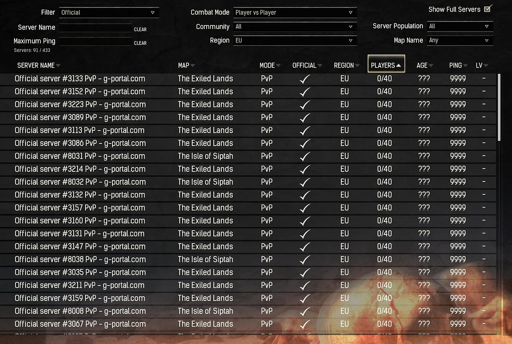 Server Info Broken - PlayStation Bug Reports - Funcom Forums