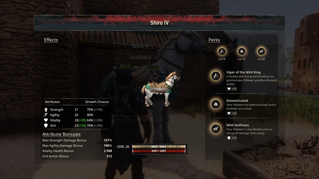 No Agility Horse perks anymore - Feedback - Funcom Forums