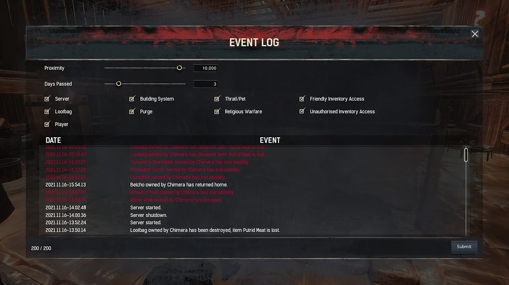 Decay timer // Reset issue - PC Bug Reports - Funcom Forums