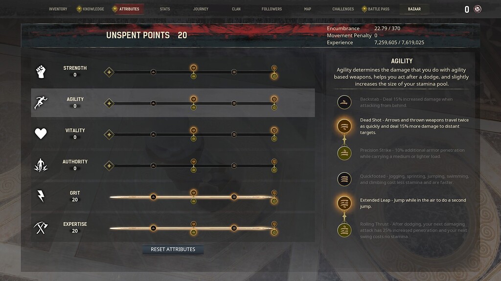 Attribute Points + Yellow Lotus = Bug - PC Bug Reports - Funcom Forums