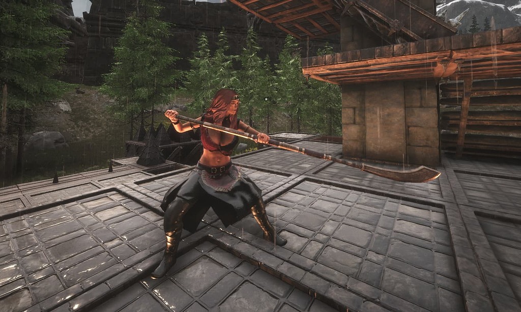 Kingslayer Polearm still looks bugged when holding. Explains the ...