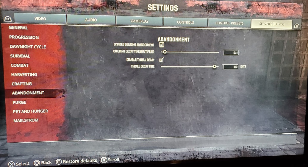 Decay in Single player - PlayStation Bug Reports - Funcom Forums