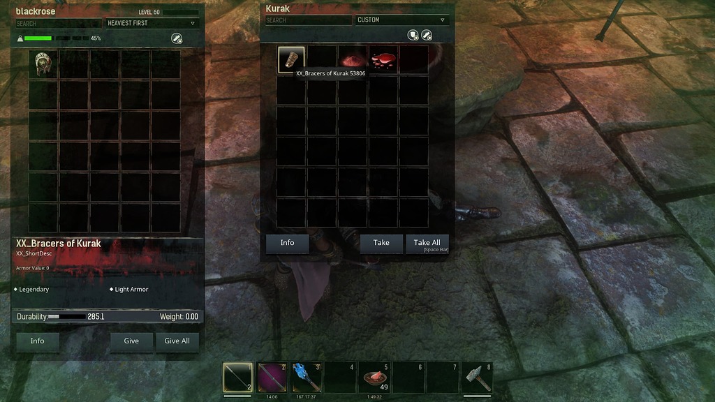 Kurak drops XX_ version of bracers and hood on death - Public Beta Client - Funcom Forums