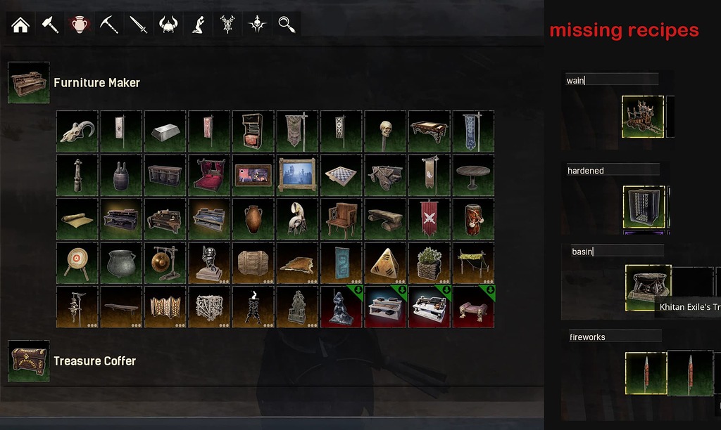 [BUG Report] Various Knowledge Tab bugs - PC Bug Reports - Funcom Forums