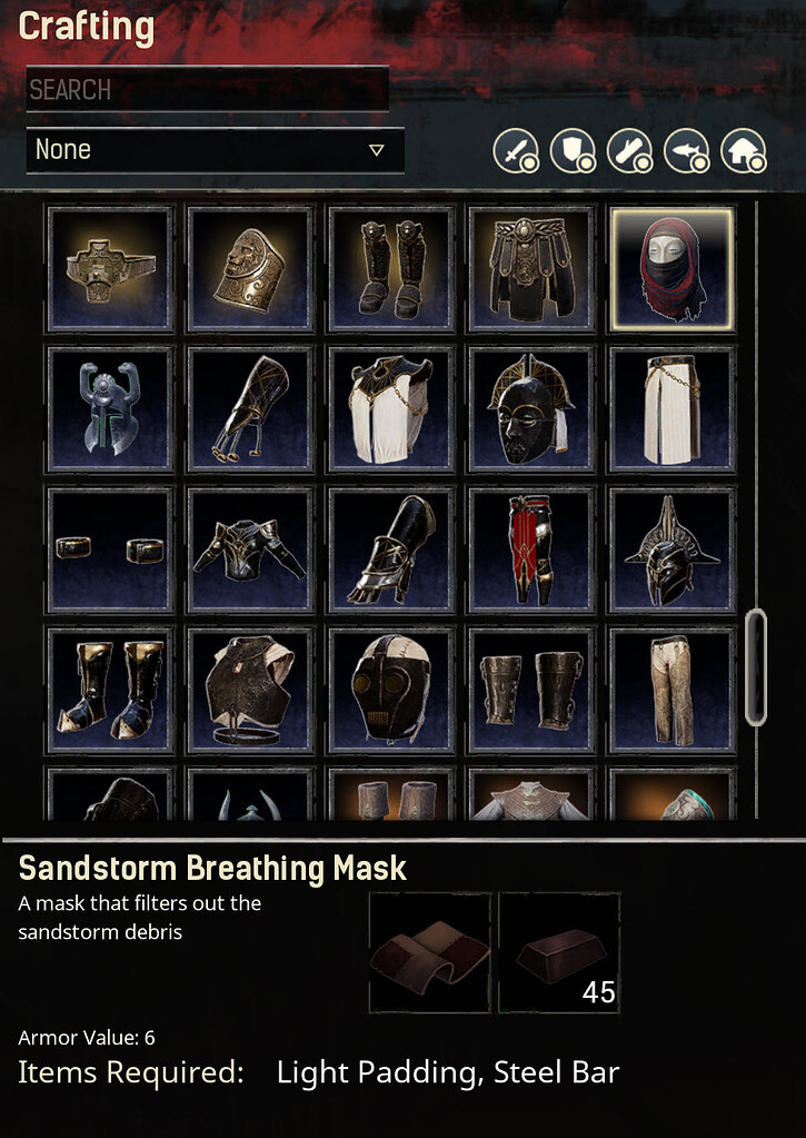 Sandstorm Mask crafting bug - PC Discussion - Funcom Forums