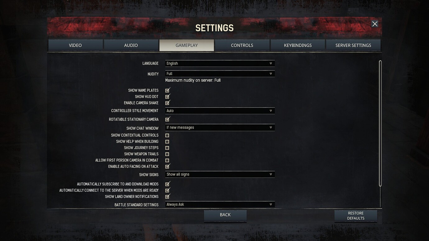 Nude setting not working on PC - PC Discussion - Funcom Forums