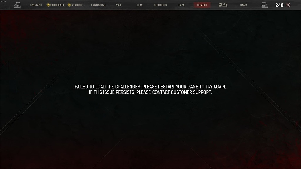 Challenges, Battle Pass and Market not loading - PC Bug Reports - Funcom Forums