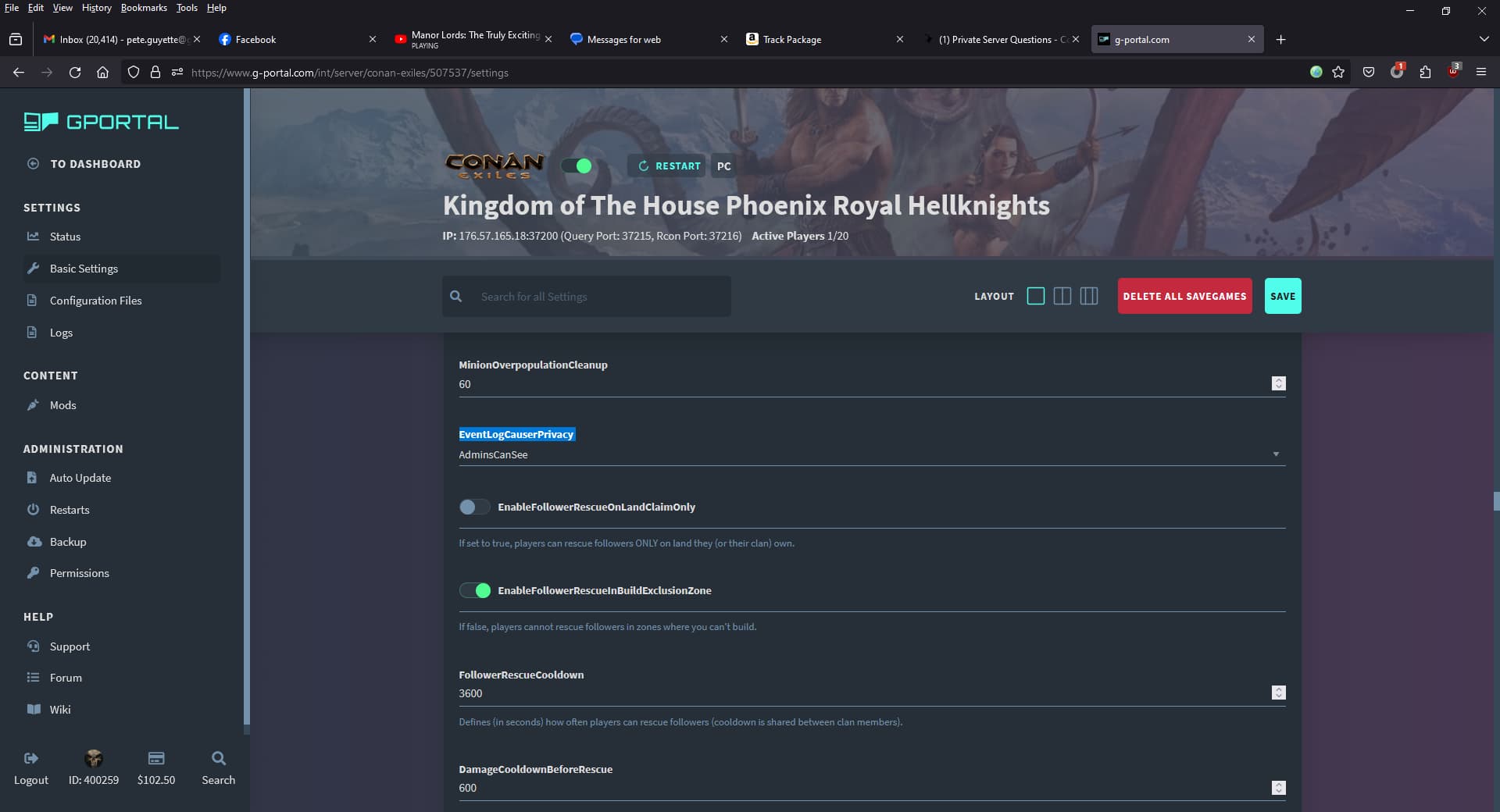 Private Server Questions - PlayStation Discussion - Funcom Forums