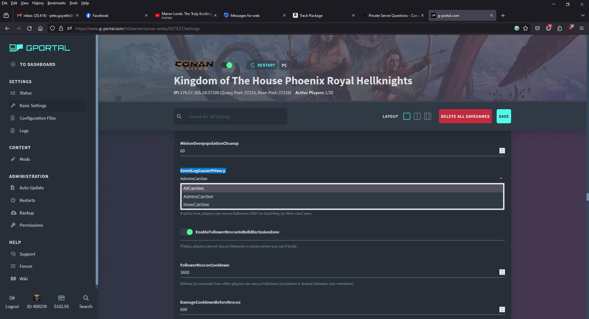 Private Server Questions - PlayStation Discussion - Funcom Forums