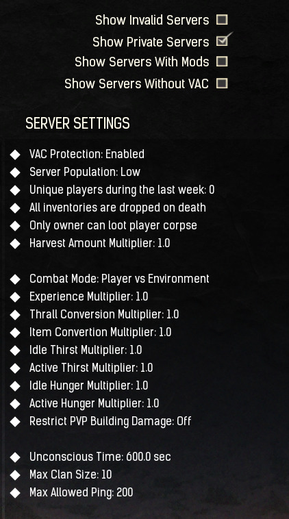 Server setting description - Players Helping Players - Funcom Forums