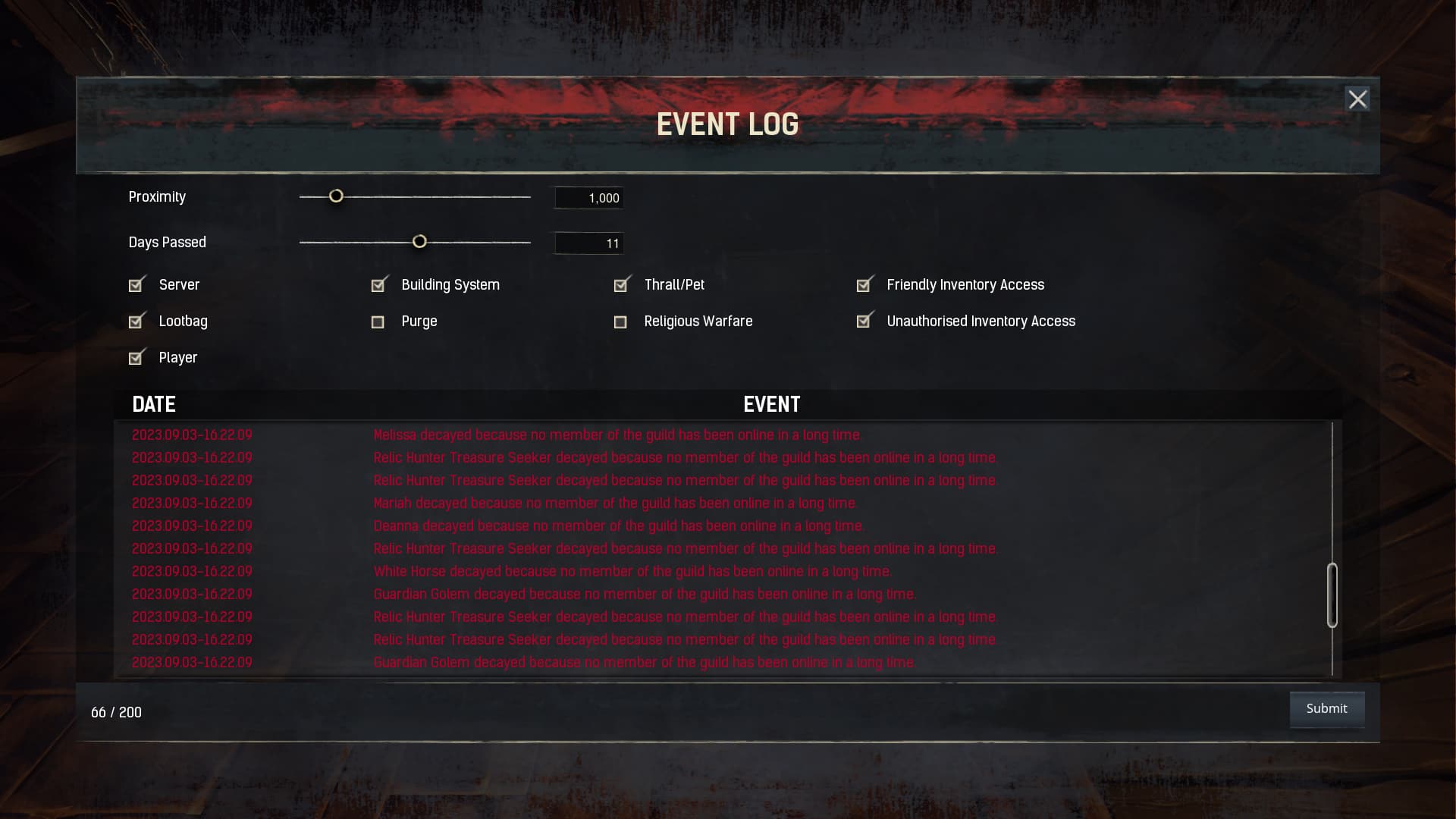 Update on the player compensation for the Thrall Decay timers on Official servers - Page 8 ...