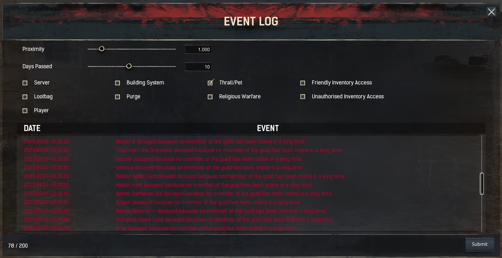 Thralls gone after rollback. 78 Thralls in total - PC Bug Reports - Funcom Forums