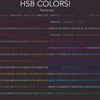 Guide to using HSB Colors - Hopscotch General - Hopscotch Forum