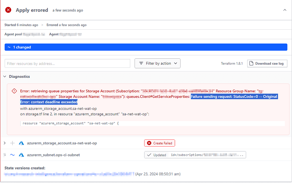 Strange Problem Setting Up A Storage Account Azure Hashicorp Discuss