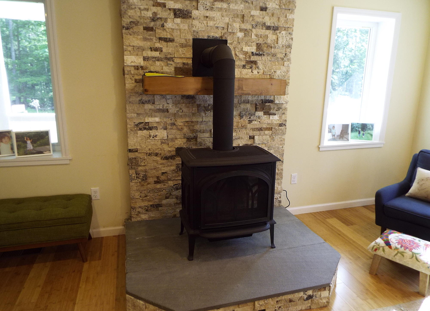Gas fireplace venting out under covered front porch... - Inspecting ...
