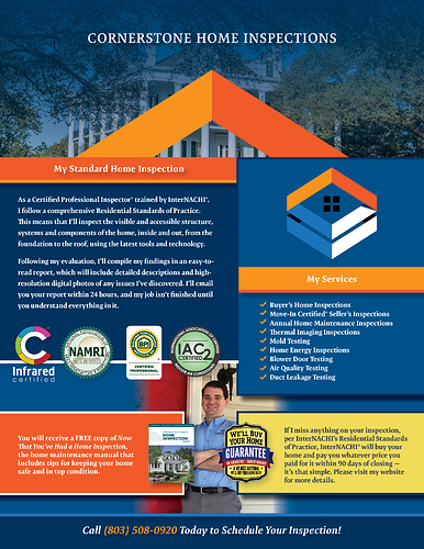New *FREE* Flyer Design for Cornerstone Home Inspections - InterNACHI®️ ...