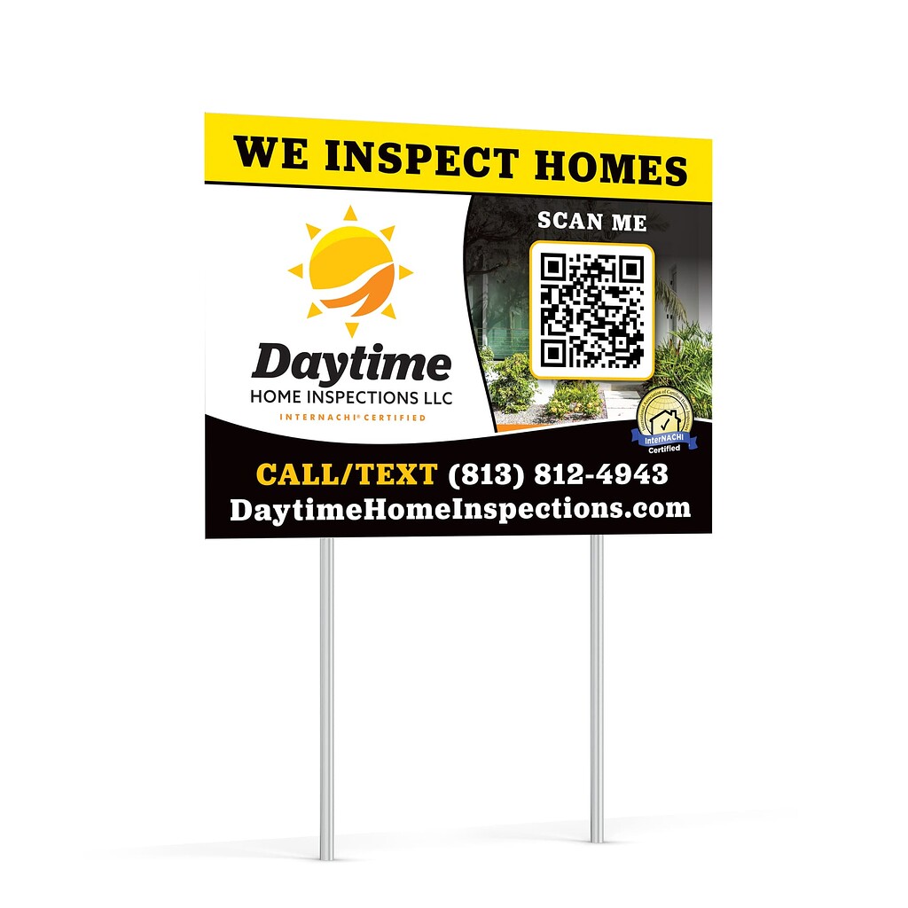 New *FREE* Yard Sign Design for Daytime Home Inspections LLC ...