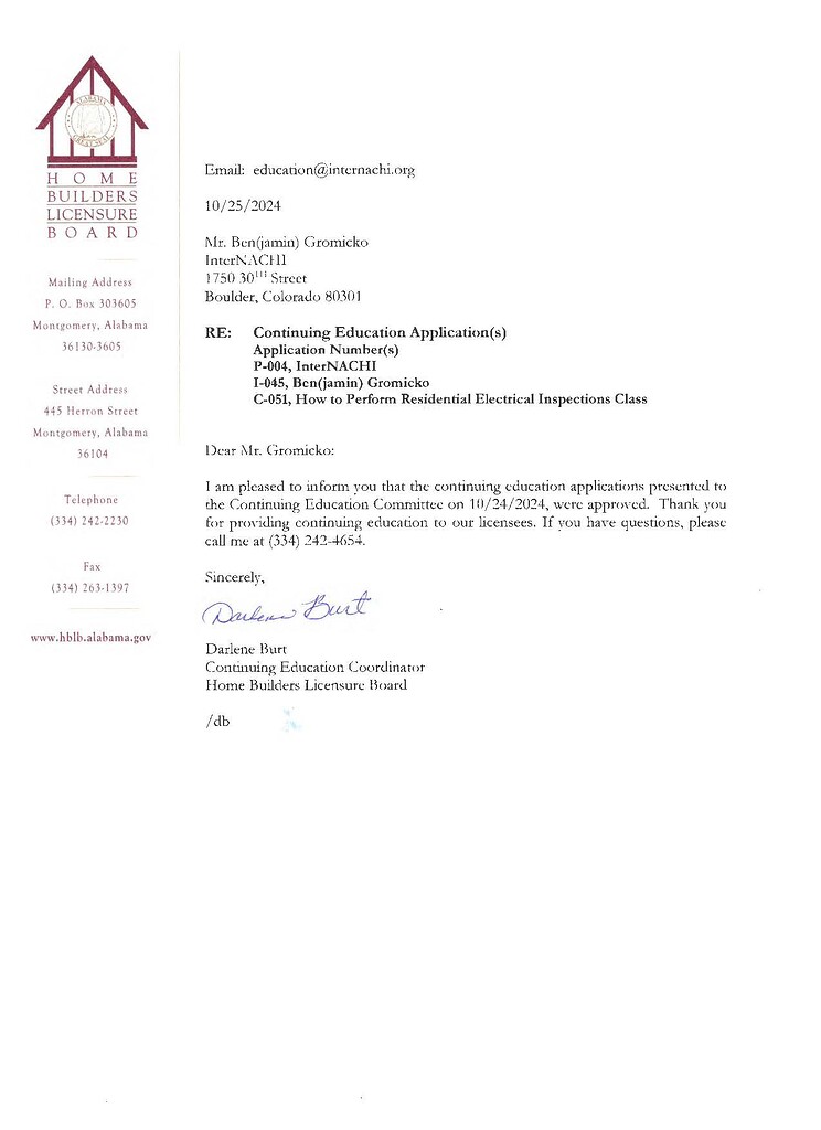 Alabama Home Builders Licensure Board Re-approves InterNACHI as a ...