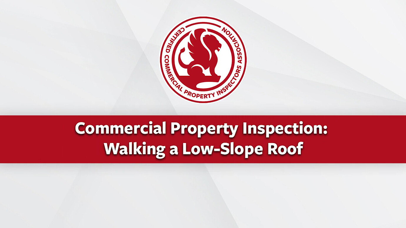 Commercial Property Inspection: Walking a Low-Slope Roof Video ...