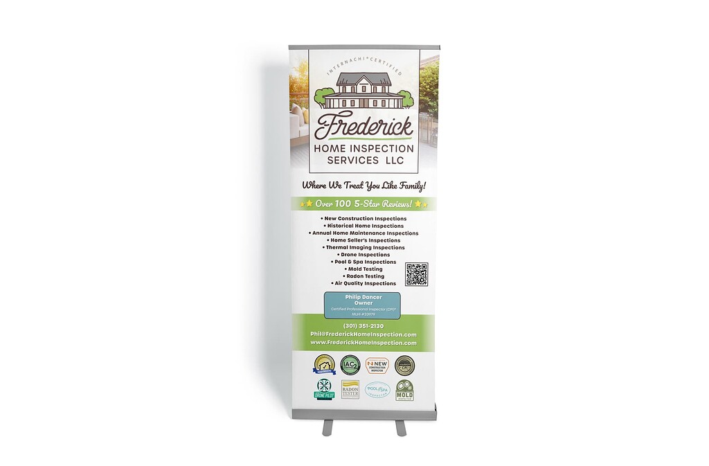 New *FREE* Retractable Banner Design for Frederick Home Inspection ...