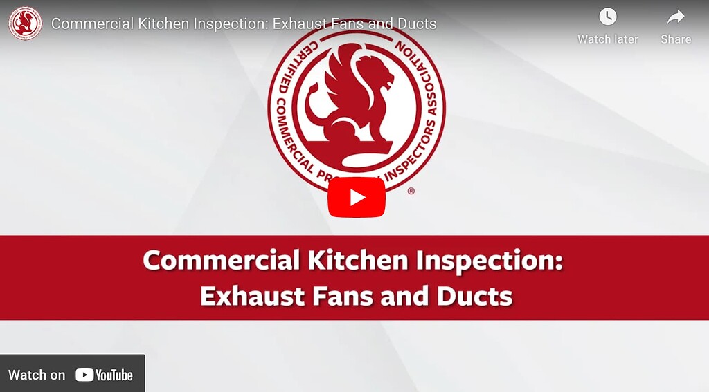 Commercial Kitchen Inspection: Exhaust Fans and Ducts - CCPIA - Commercial Inspections / CCPIA ...