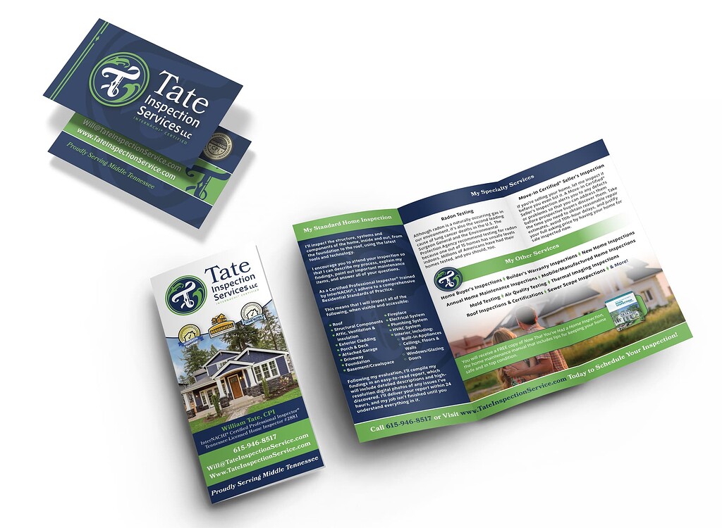 *FREE DESIGN* for Tate Inspection Services' Brochure + Business Card ...