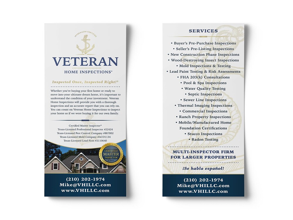 New *FREE* Rack Card Design for Veteran Home Inspections! - InterNACHI ...