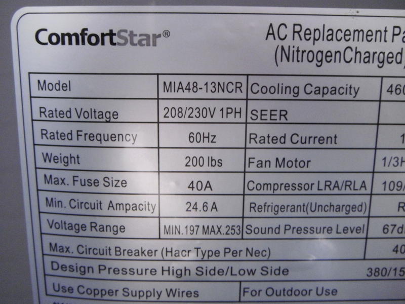 Comfortstar unit - Inspecting HVAC Systems - InterNACHI®️ Forum