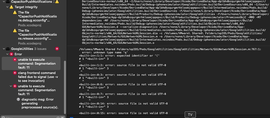 Understanding IOS compulitation error - Capacitor - Ionic Forum