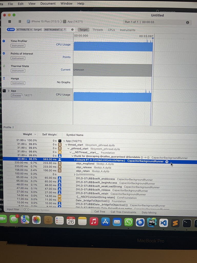 Background Runner CPU Usage 100% - Capacitor - Ionic Forum