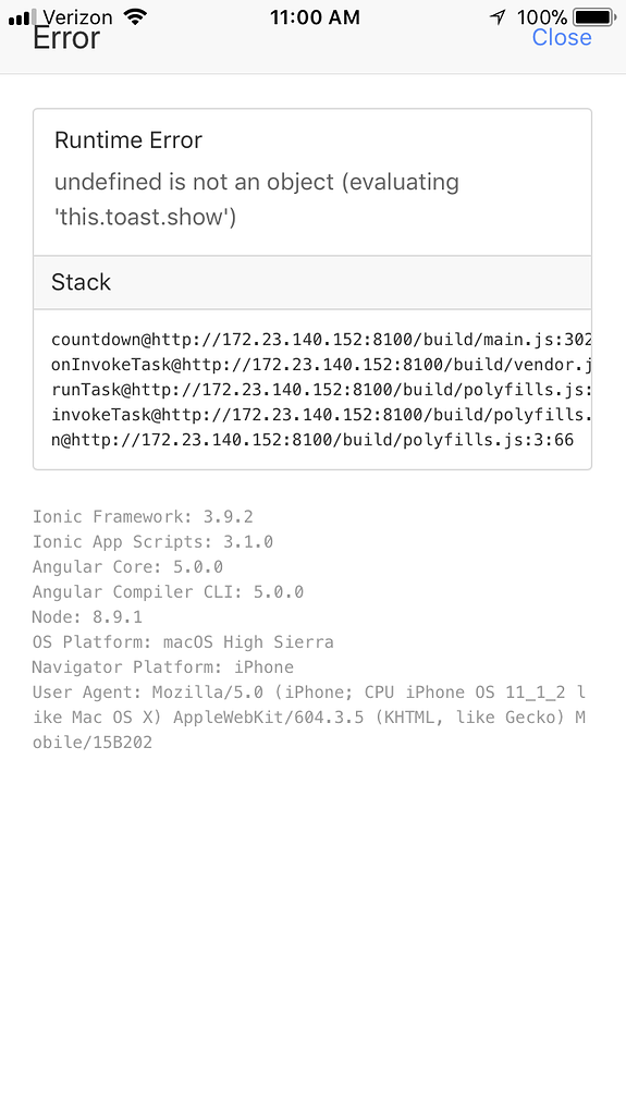 Cannot Show Simple Toast In Ionic Ionic Native Ionic Forum
