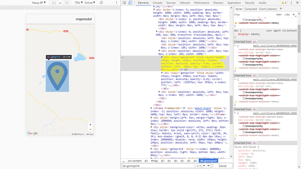 Why style settings for map marker is not effective? - ionic-v3 - Ionic Forum