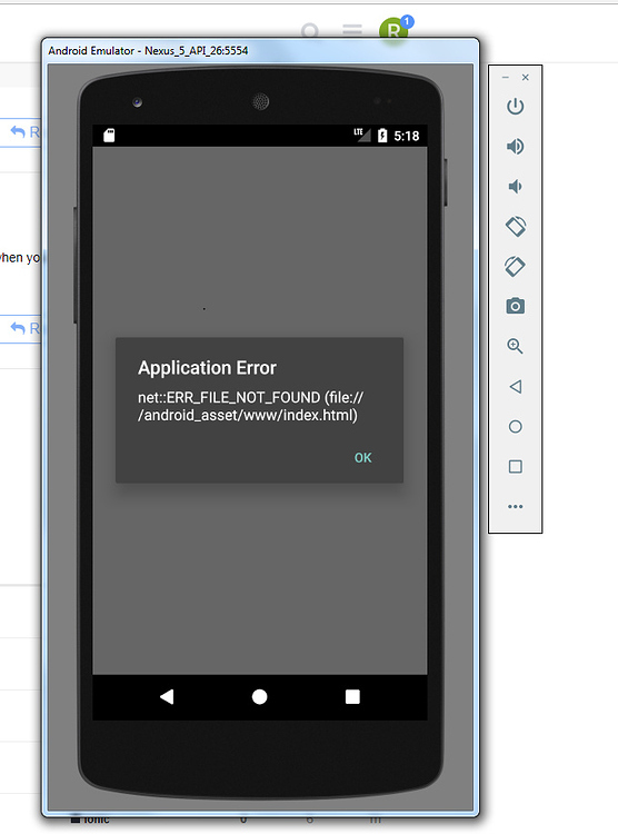 Application Error: index.html not found in android asset - ionic-v3 ... Application Error: index.html not found in android asset - ionic-v3 ...